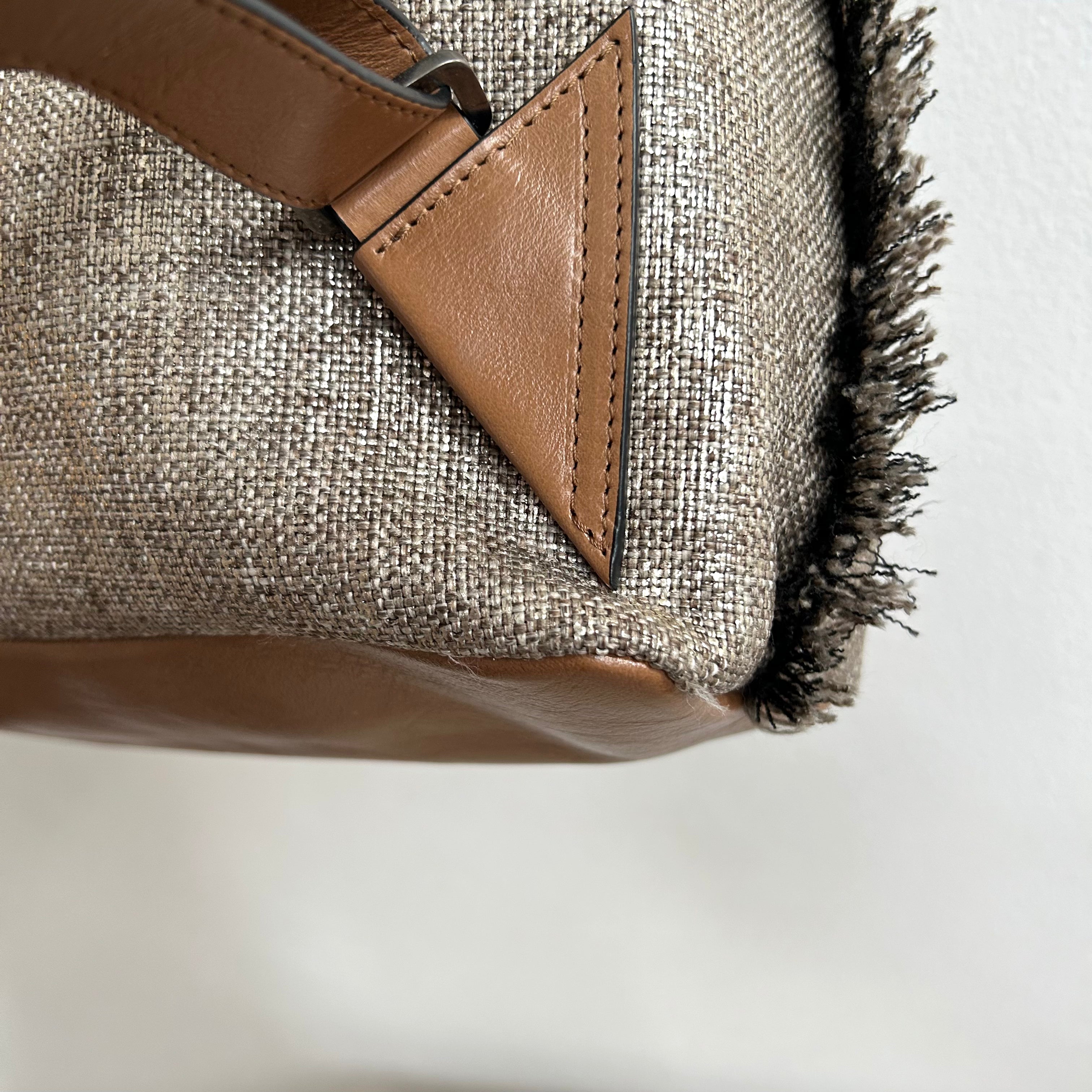 Pre-Owned BRUNELLO CUCINELLI Metallic Canvas Fringe Backpack – Valamode