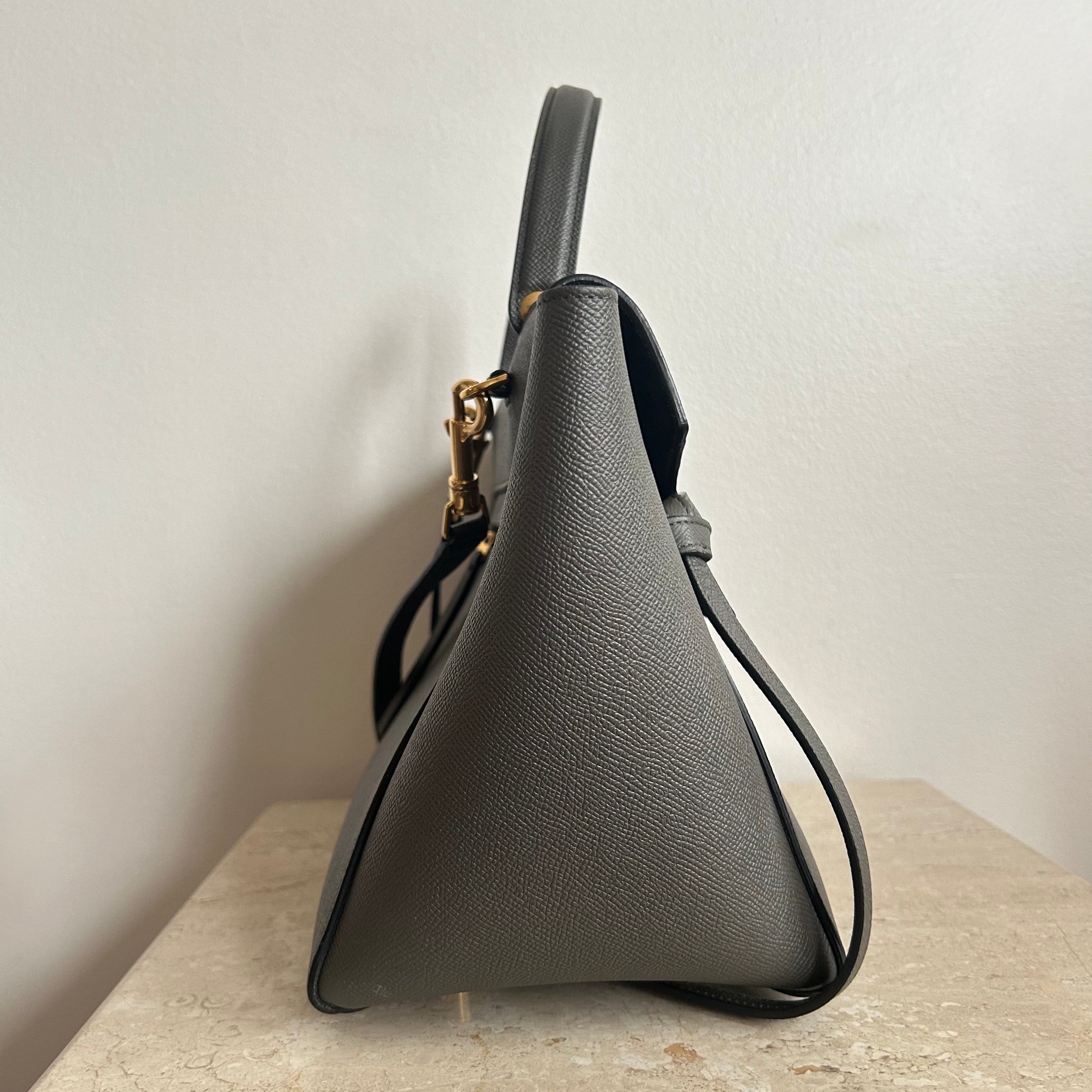 Pre Owned CELINE Grey Mini Belt Bag w Strap Valamode